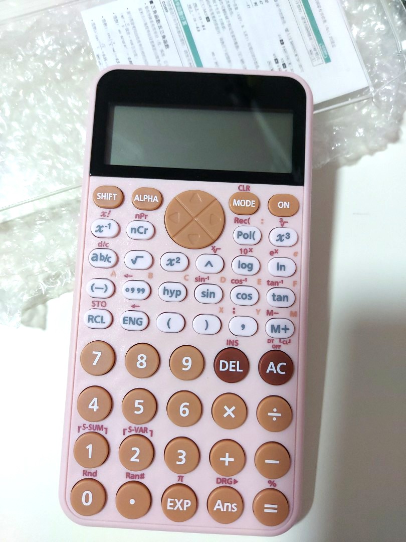 Baby Pink Ergonomic Scientific Calculator Pretty Big Buttons Calculater ...