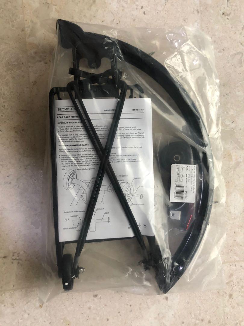 Brompton Rear Rack - Black Edition, Sports Equipment, Bicycles & Parts ...