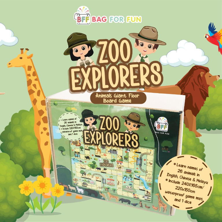 Giant Floor Board Game - Zoo Explorers, Hobbies & Toys, Toys & Games on ...