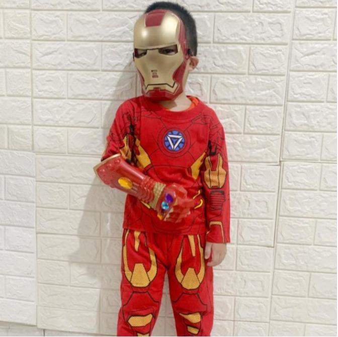 Iron man full costume set for kids + Free Mask, Babies & Kids, Babies ...