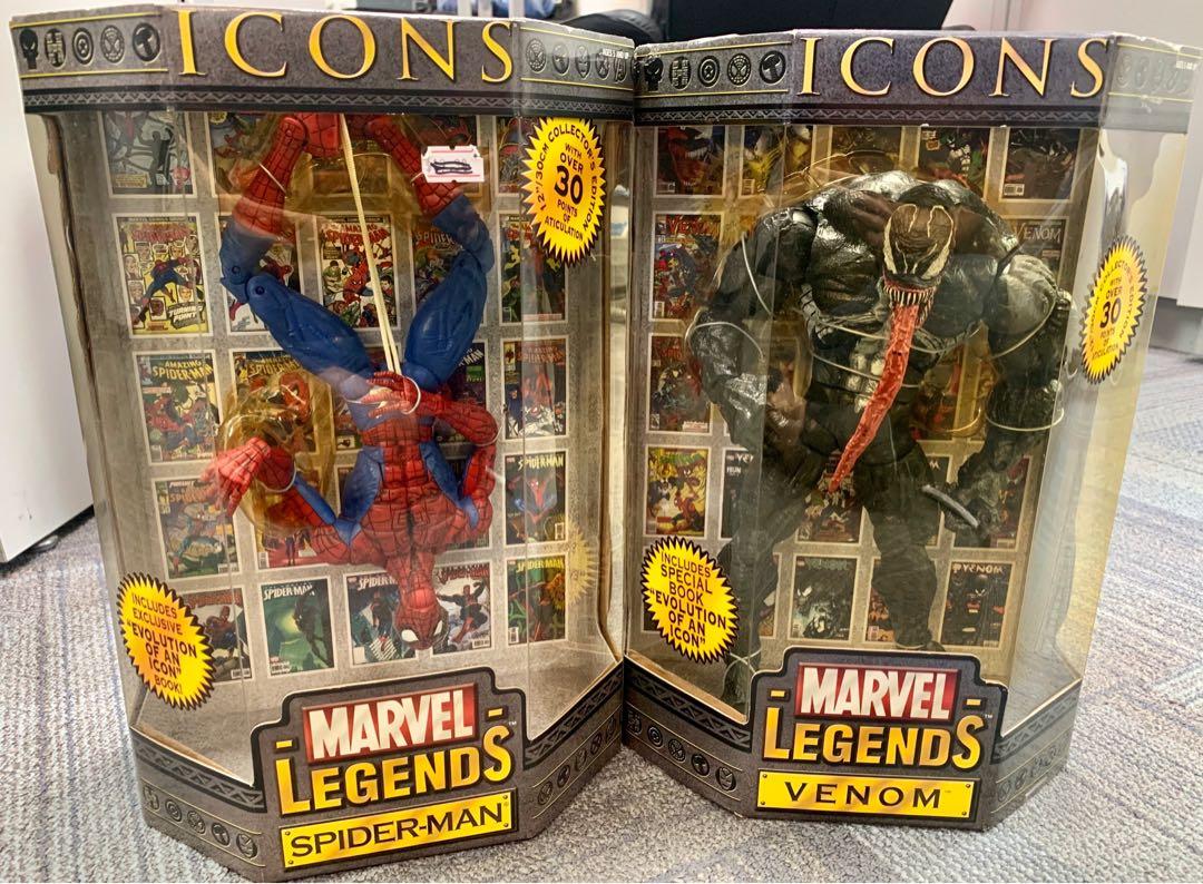 Marvel Legends ICONS 12 inch Spider-Man and Venom. MISB., Hobbies ...