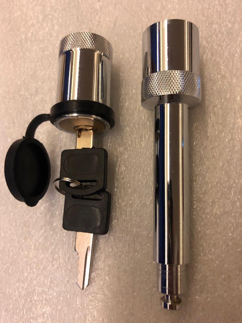 New Heavy Duty 5/8"- Tow Hitch Locking Receiver Pin with 2 Keys ...