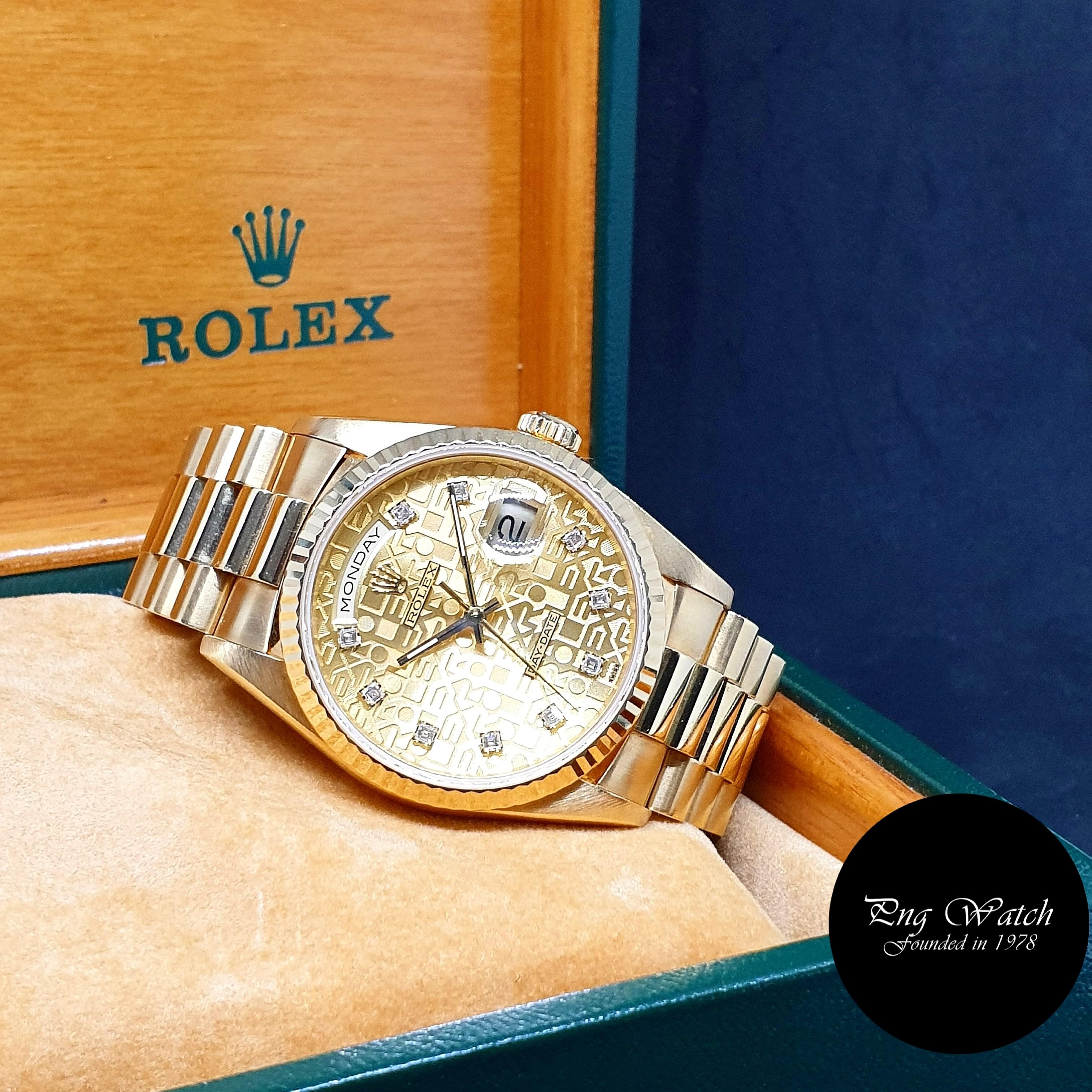 (NOT AVAILABLE) Rolex Oyster Perpetual 18K Full Yellow Gold Computer ...