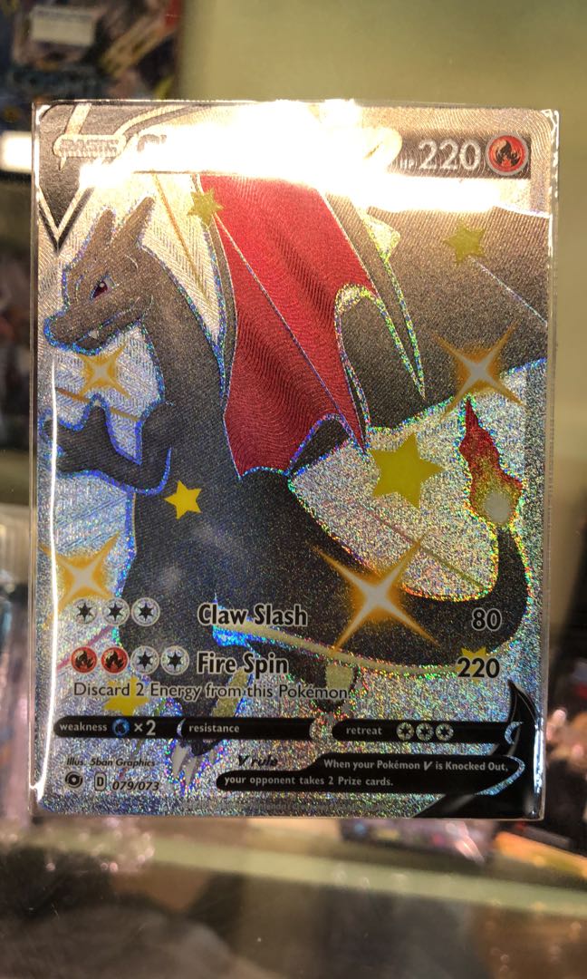 Shiny Charizard V, Hobbies & Toys, Toys & Games on Carousell