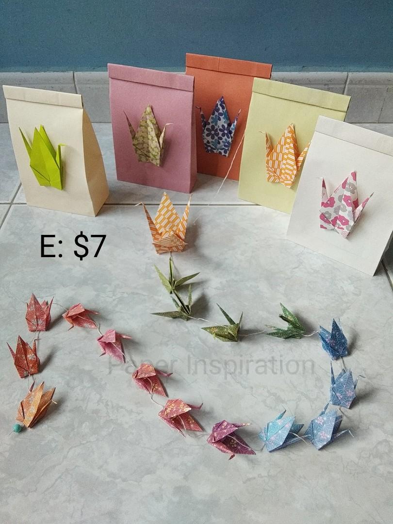 String of origami cranes gift set, Hobbies & Toys, Stationery & Craft ...