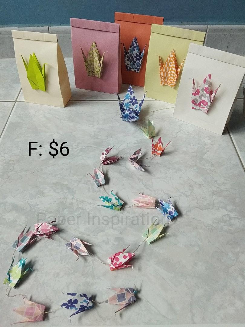 String of origami cranes gift set, Hobbies & Toys, Stationery & Craft ...