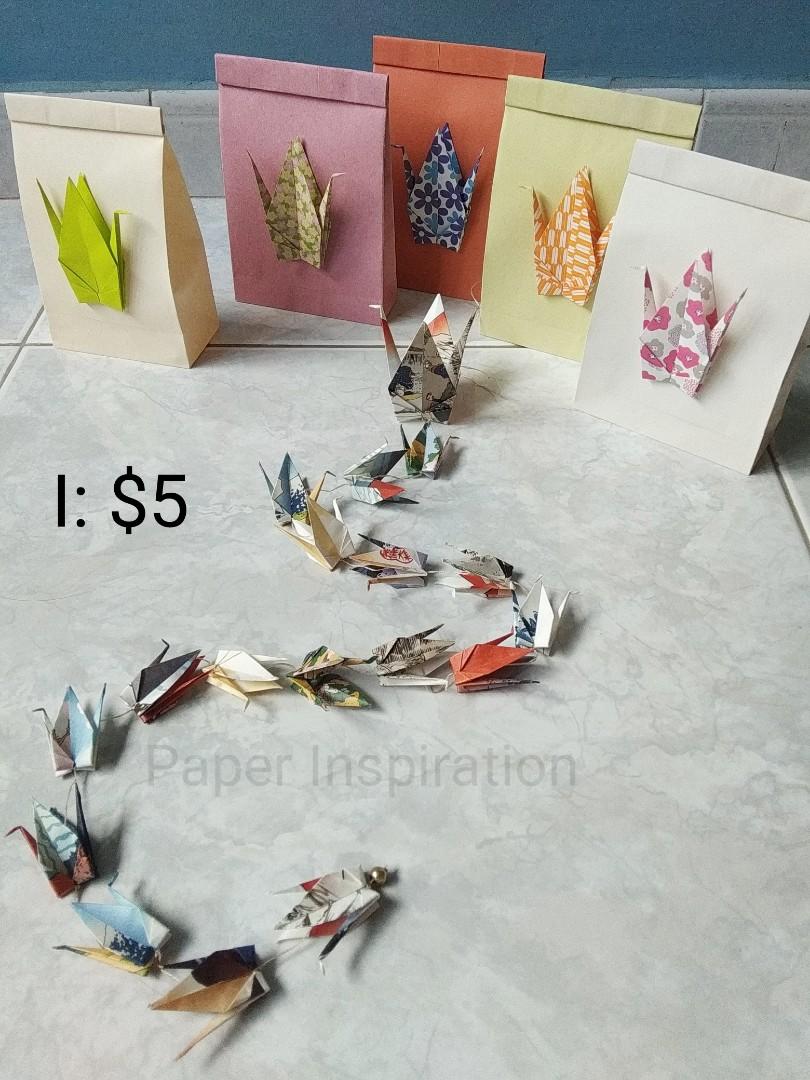 String of origami cranes gift set, Hobbies & Toys, Stationery & Craft ...