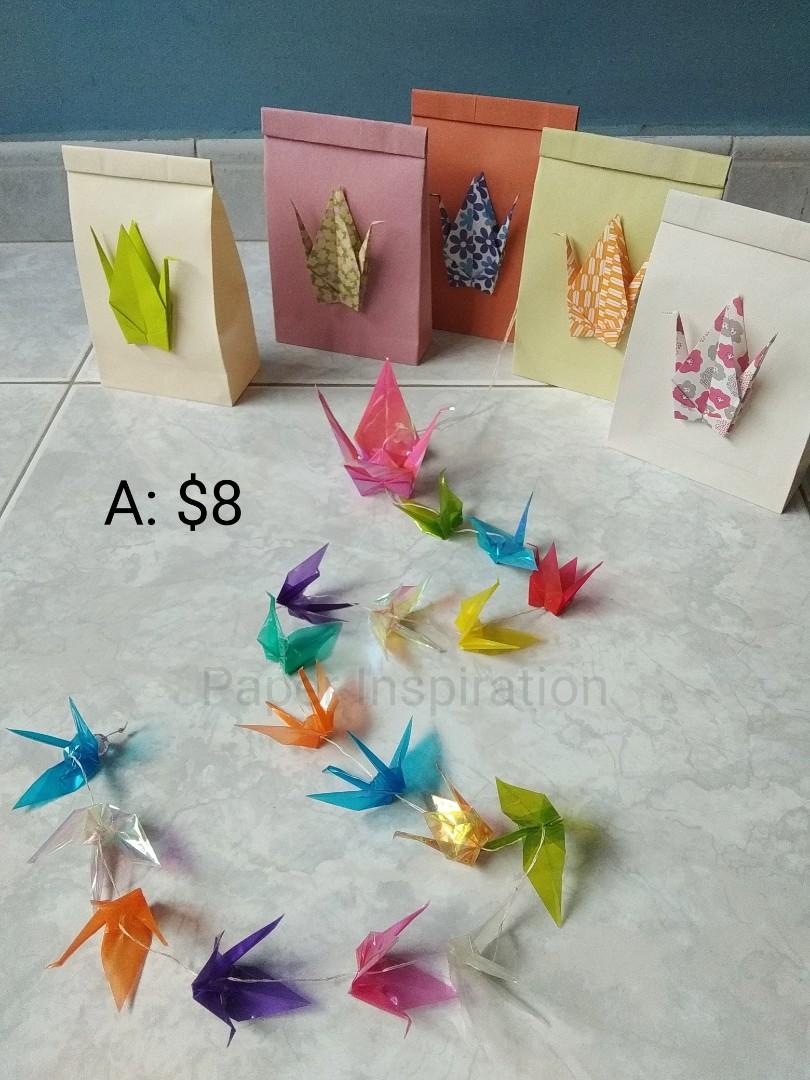 String of origami cranes gift set, Hobbies & Toys, Stationery & Craft ...