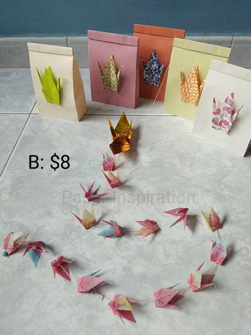 String of origami cranes gift set, Hobbies & Toys, Stationery & Craft ...