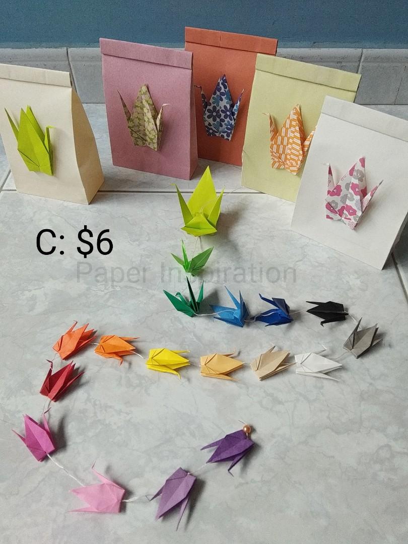 String of origami cranes gift set, Hobbies & Toys, Stationery & Craft ...