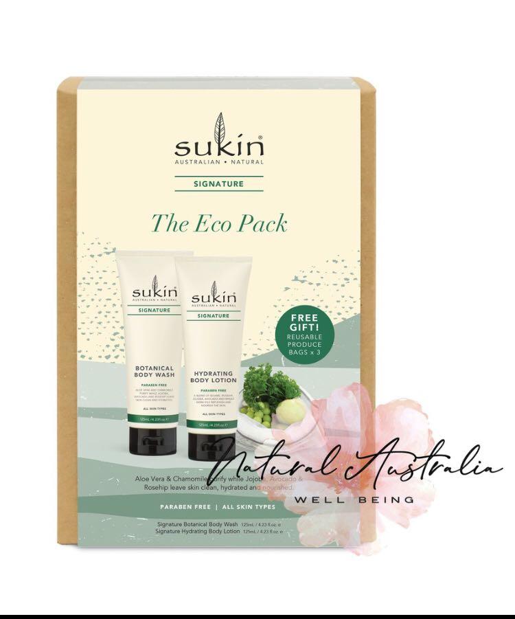 Sukin Natural With Set The Eco Pack Gift Set, Health & Nutrition ...