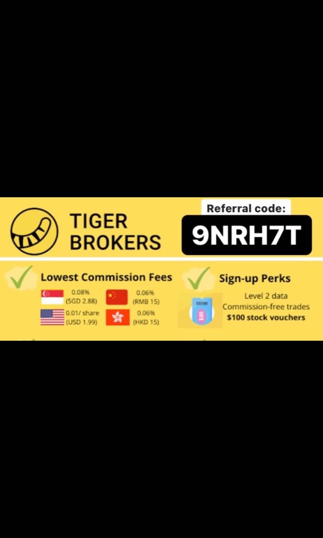 Tiger brokers referral code (free trade), Tickets & Vouchers, Vouchers on Carousell