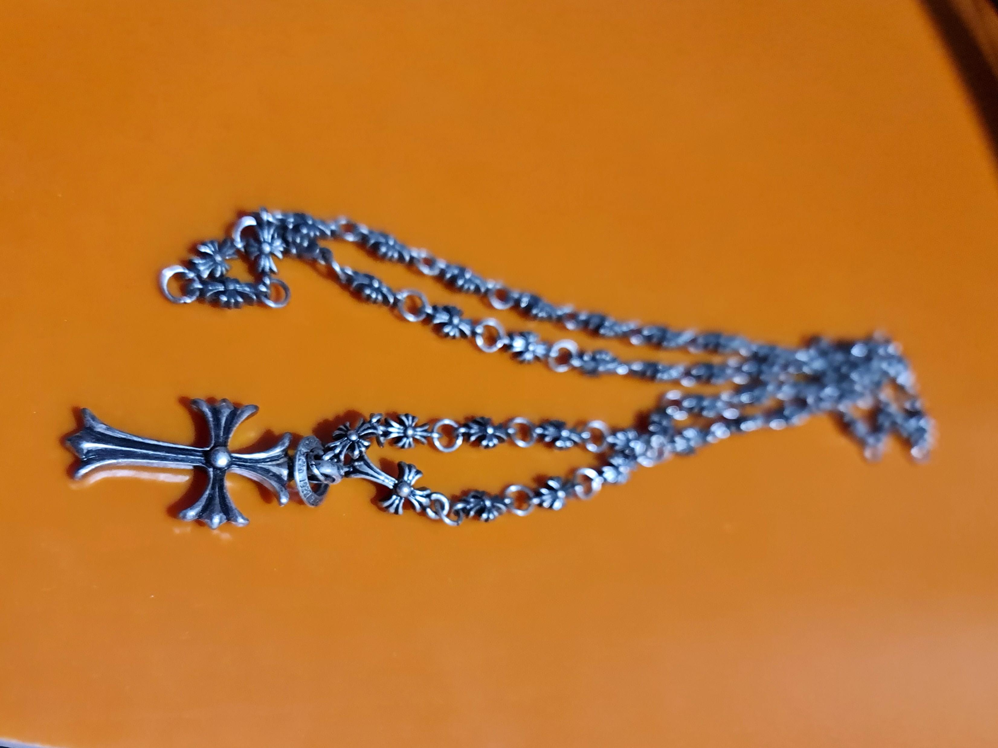 Two Chrome hearts medium cross necklace for couple, Men's Fashion ...