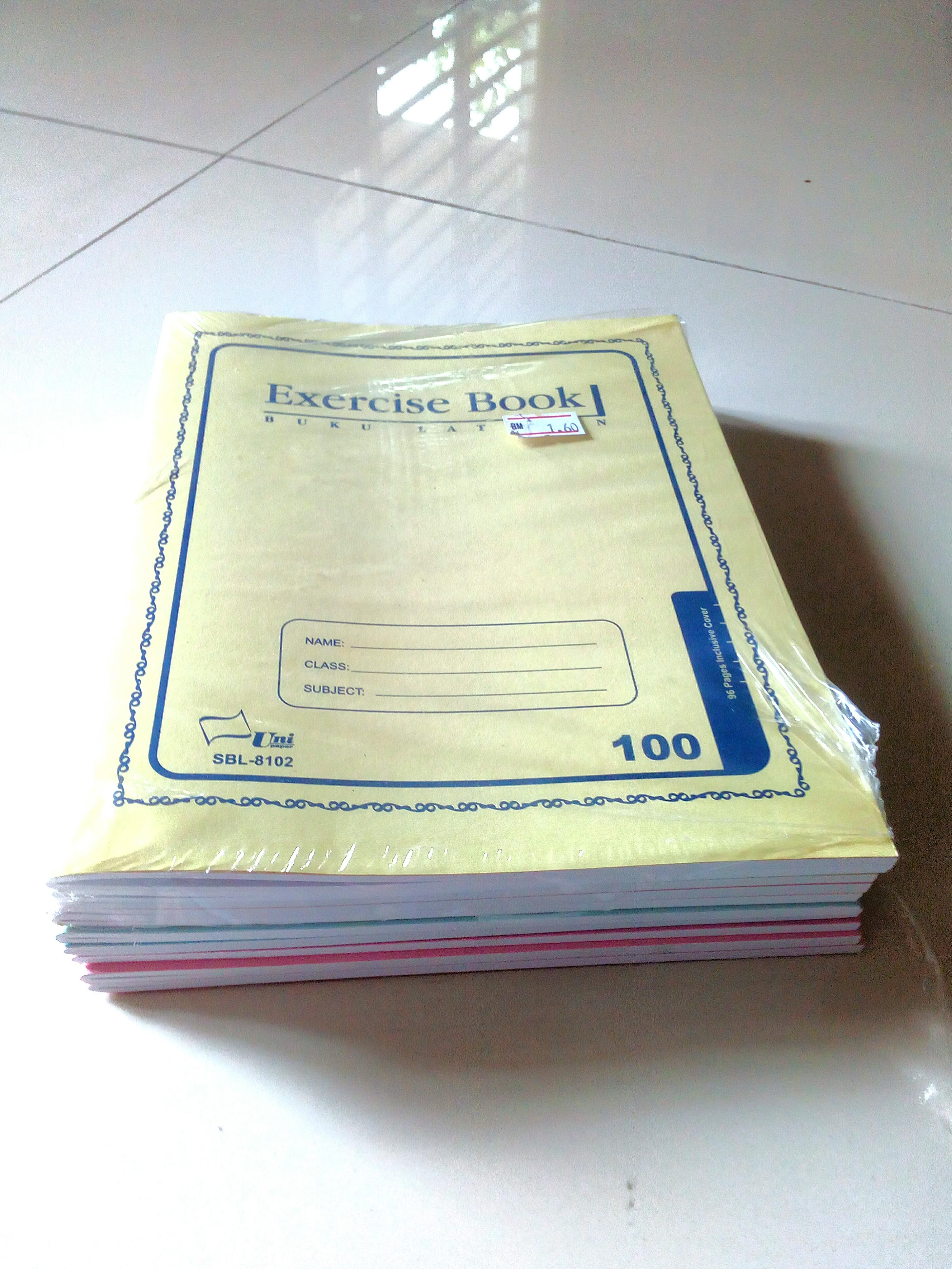 Uni Paper F5 exercise books single line 100pgs SBL-8102 x 10 books ...