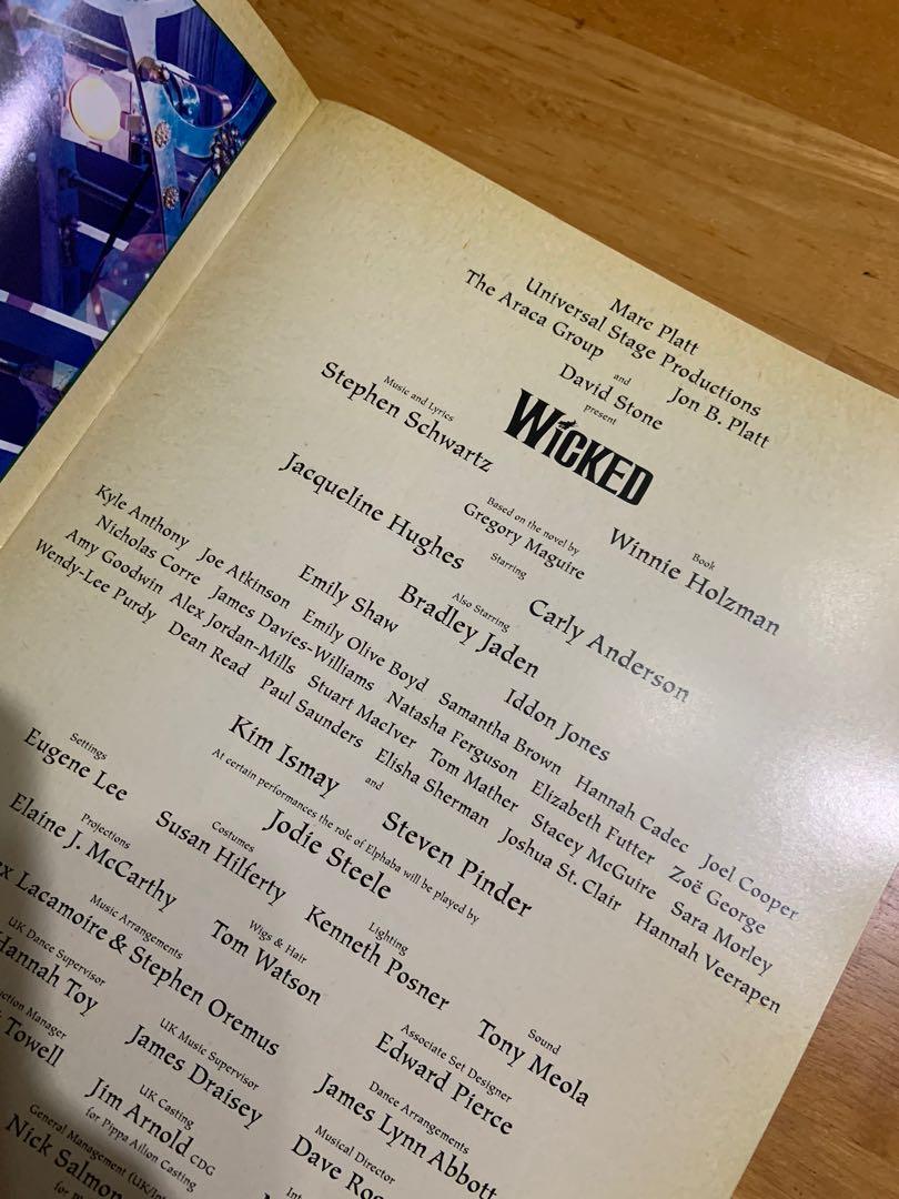 Wicked Musical Souvenir Programme, Everything Else on Carousell