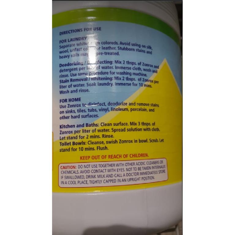 Zonrox Bleach Lemon Scent (2 x 1 Gallon), Everything Else, Others on ...