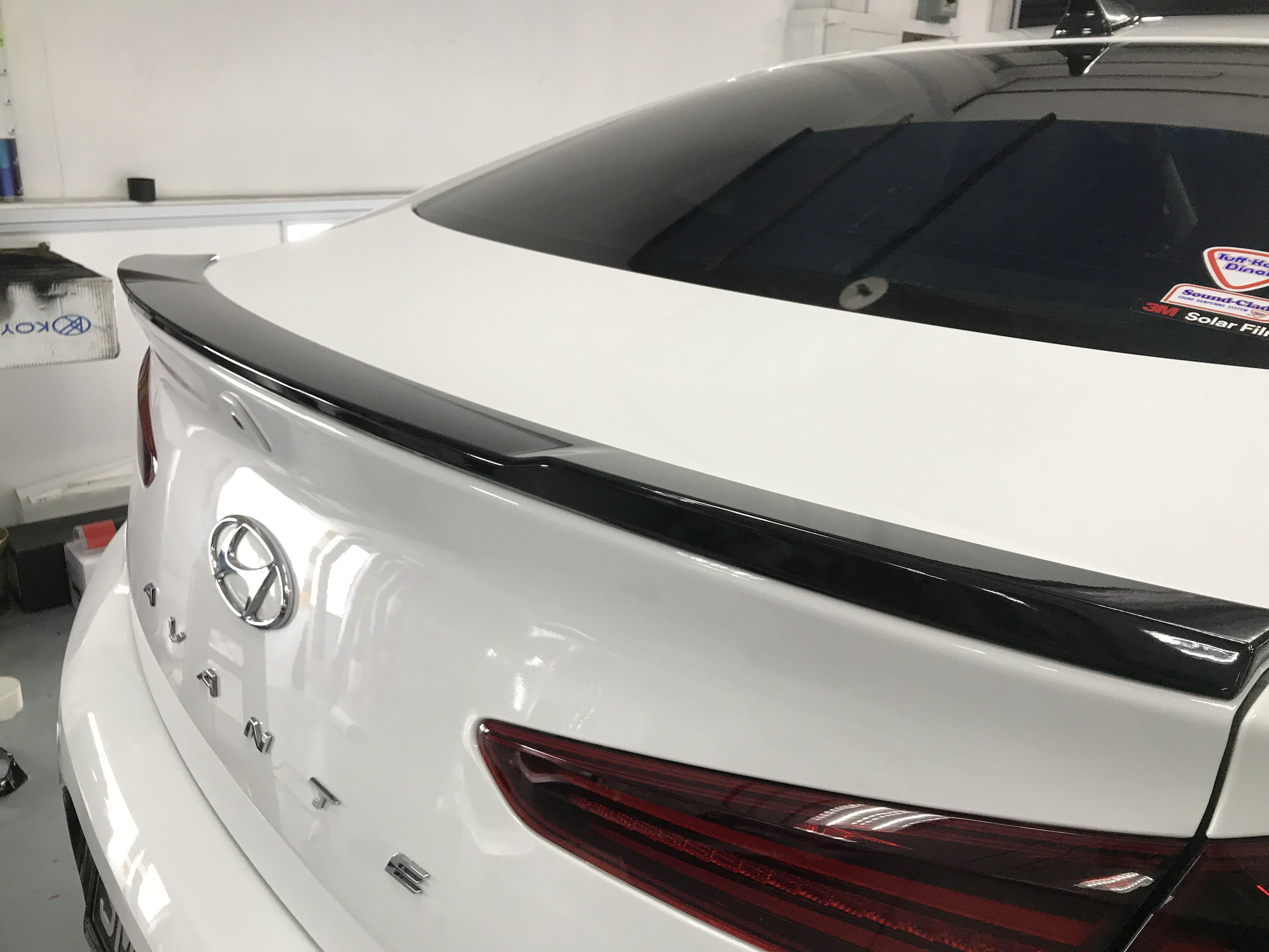 Boot lip wrap glossy black, Car Accessories, Accessories on Carousell