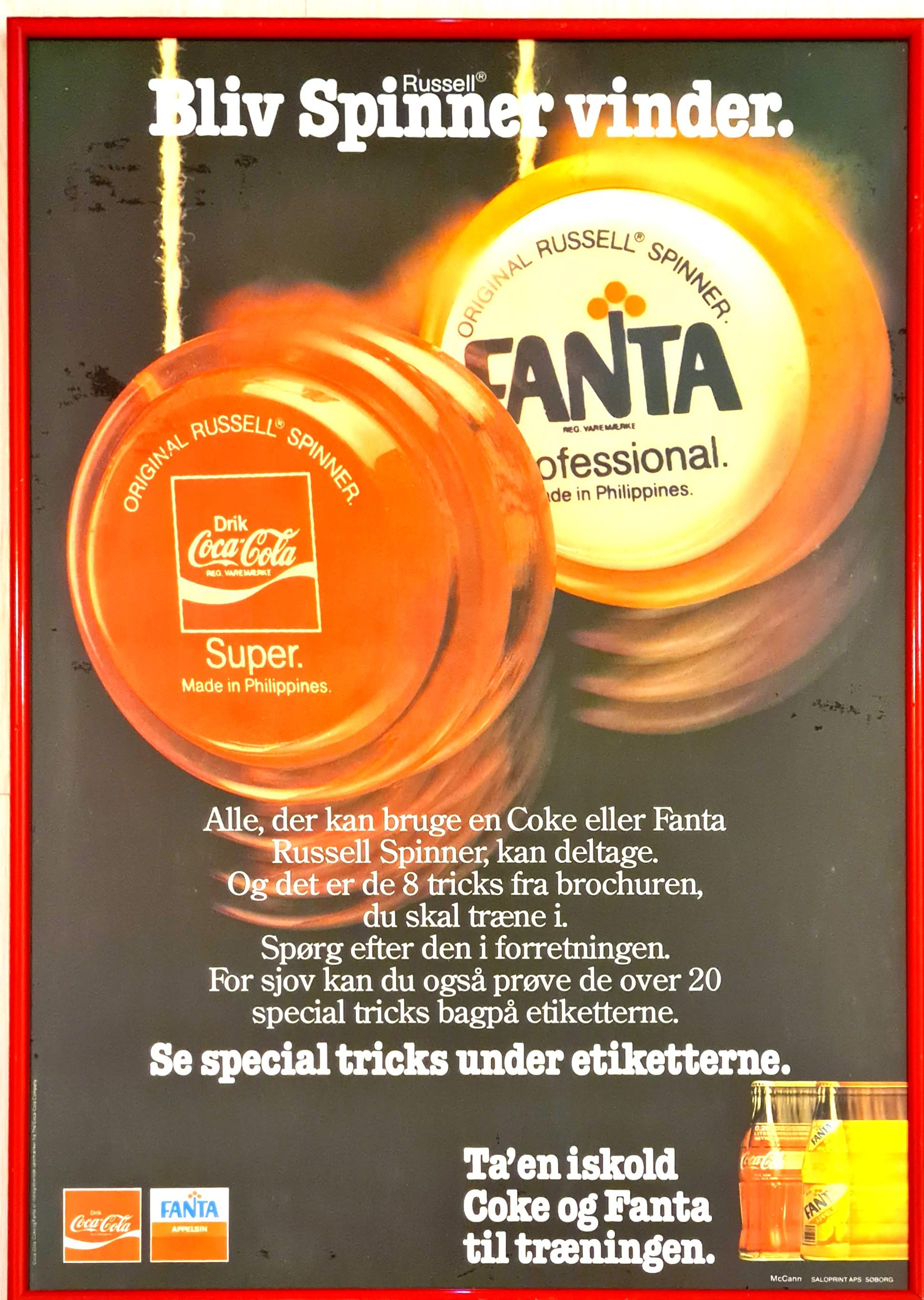 Coca-Cola Yo-Yo Poster Framed Coke Fanta Yoyo, Hobbies & Toys ...