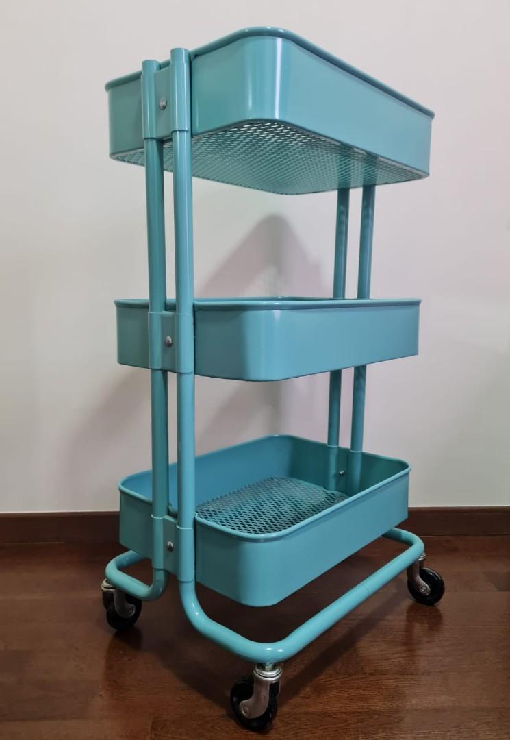 IKEA movable storage rack, Furniture & Home Living, Furniture, Shelves ...
