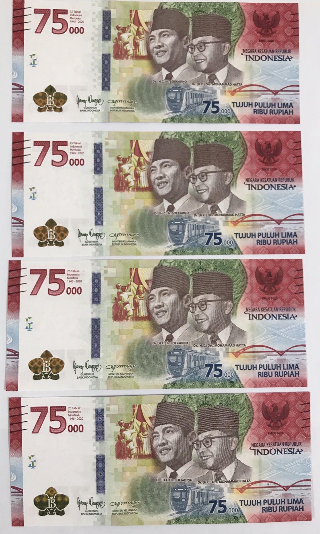 Indonesia Rupiah 75th Independence Commemorative., Hobbies & Toys ...