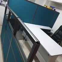 L-Shape Panel Partition & L-Type Table ,Customized, Furniture & Home ...