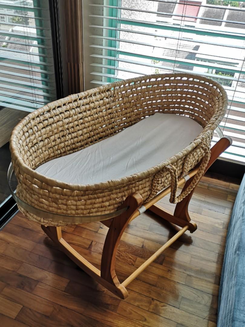 Moses basket cot and rocking stand, Babies & Kids, Baby Nursery & Kids ...