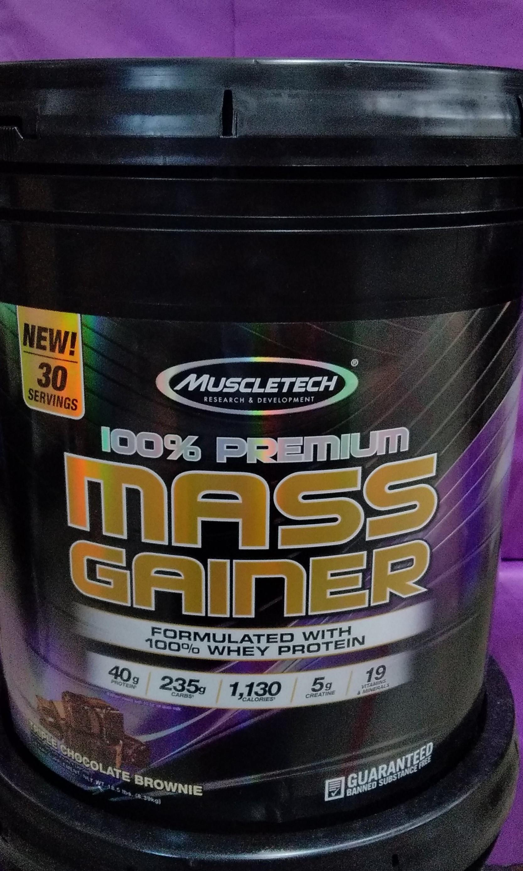 MuscleTech Premium Mass Gainer 18.5 lb, Health & Nutrition, Health ...