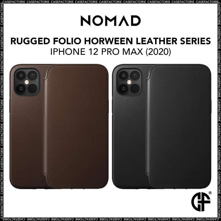 Nomad Rugged Folio Horween Leather Case for iPhone 12 Pro Max (2020 ...