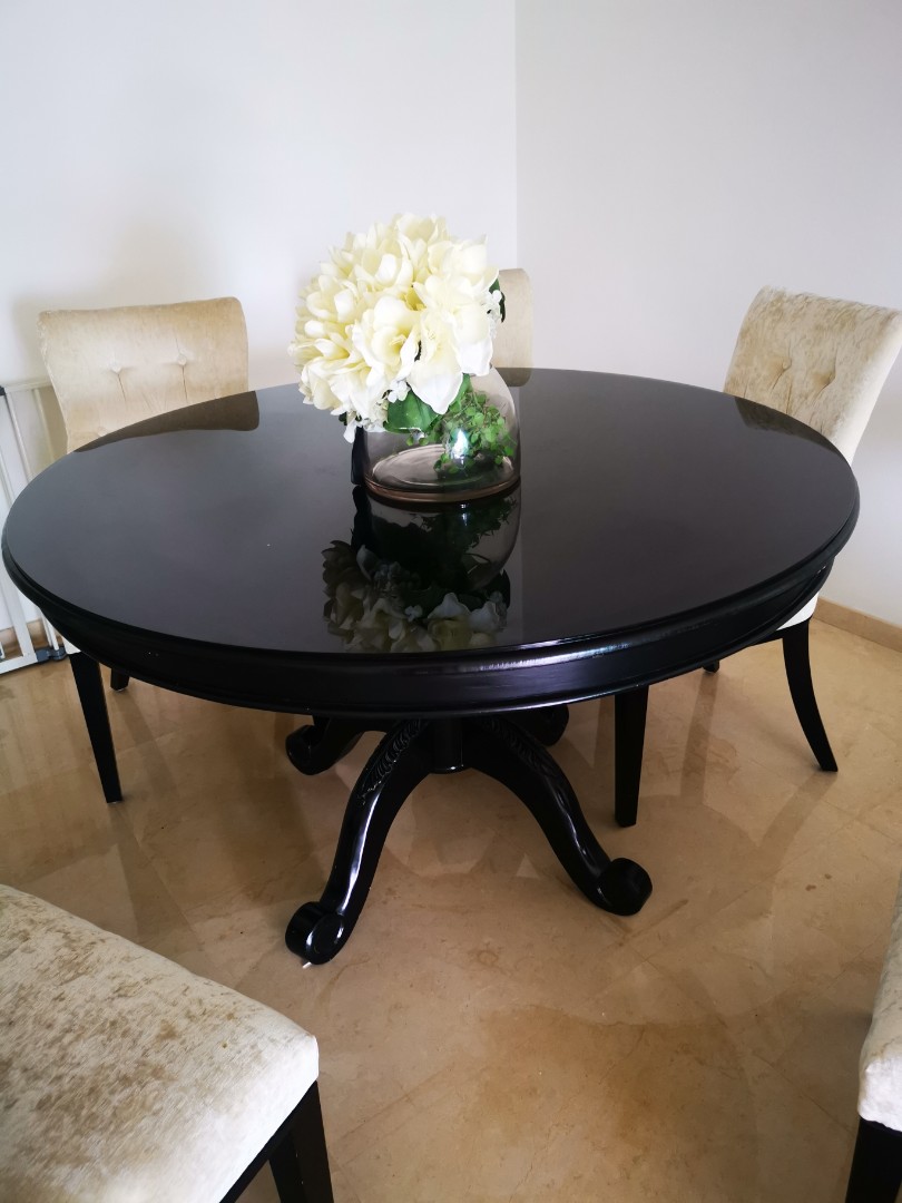 Royale Round Dining Table, Furniture & Home Living, Furniture, Tables ...