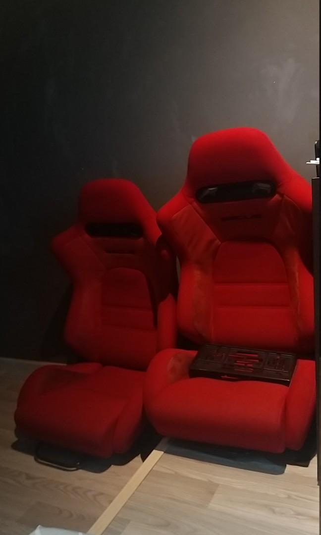Sscus red bucket seats, Car Accessories, Accessories on Carousell