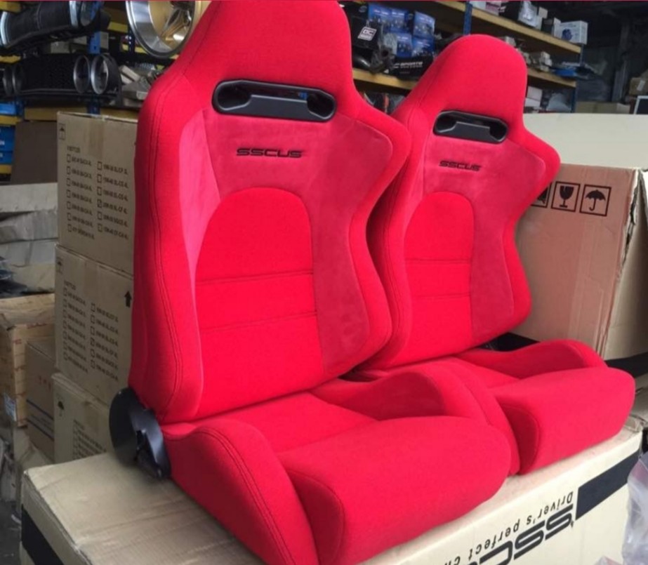 Sscus red bucket seats, Car Accessories, Accessories on Carousell