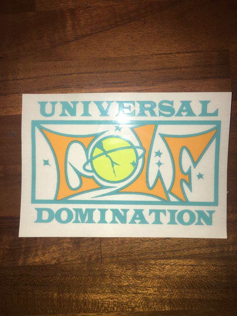 UNIVERSAL DOMINATION STICKER by GOLF WANG, Hobbies & Toys, Stationery ...