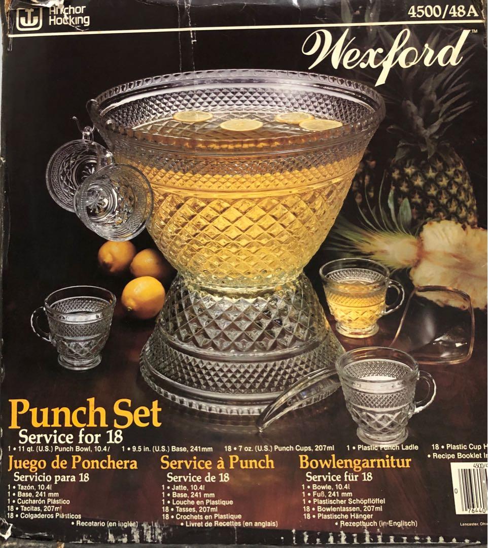 Vintage punch set for 18 pax, Furniture & Home Living, Kitchenware ...