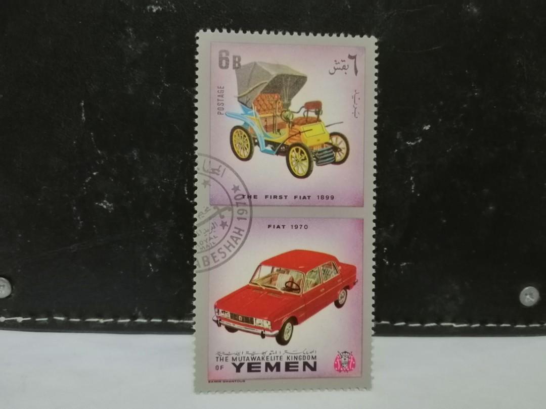 1970 Yemen Stamp Fiat Cars, Hobbies & Toys, Collectibles & Memorabilia ...