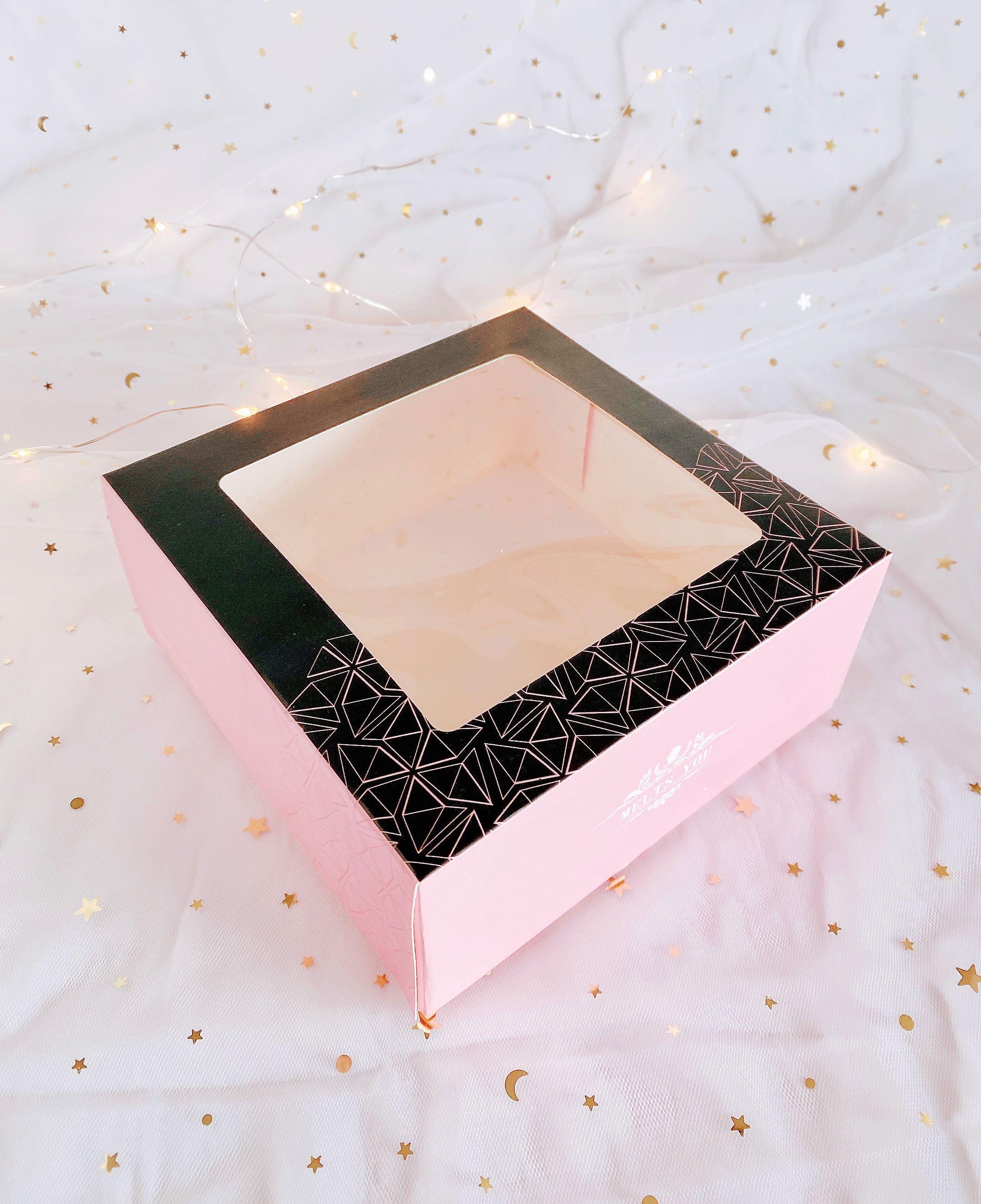 6 inch dusty pink window cake box tart / baking / cake / bake / events ...