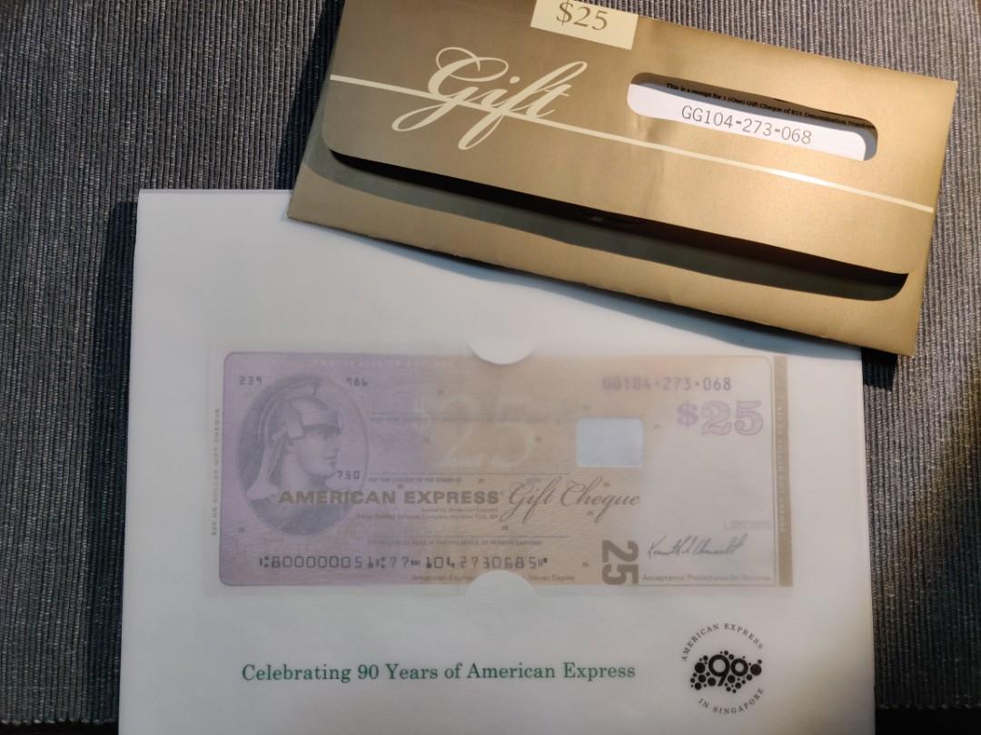 AMEX Gift Cheque USD 25 (Limited Edition), Hobbies & Toys, Memorabilia ...