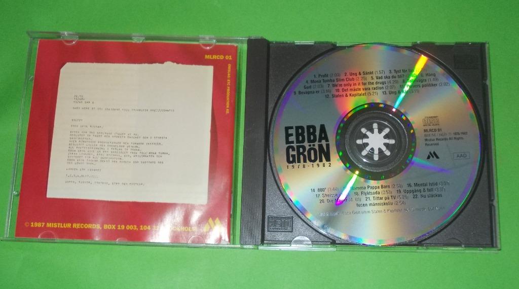 CD EBBA GRON : EBBA GRON 1978-1982 ALBUM (1987) PUNK ROCK SWEDISH PUNK ...