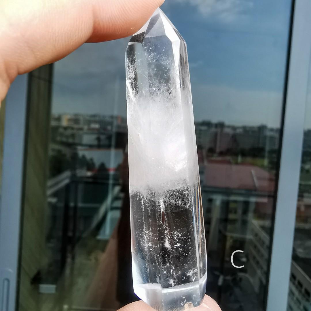 Clear quartz pointer crystal tower , chakra, energy healing (白水晶 ...