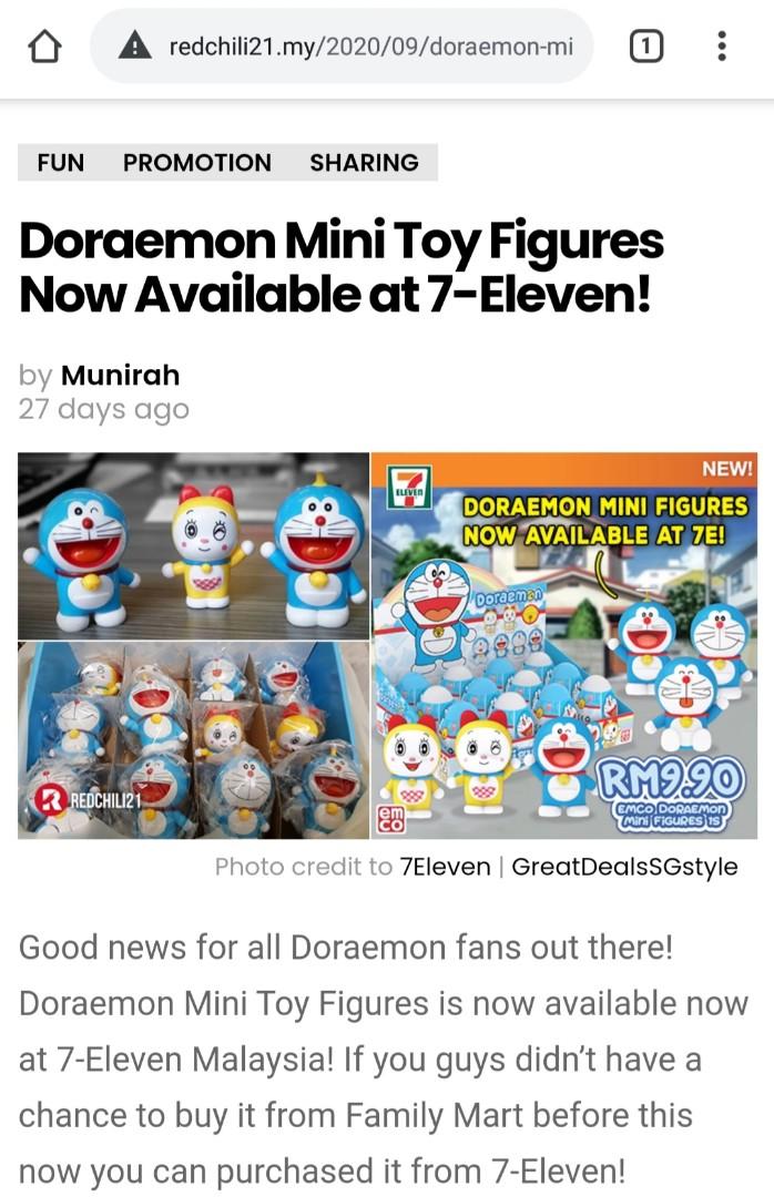 Doraemon Mini Figure (7-Eleven) (Family Mart) *Doraemon with Take ...