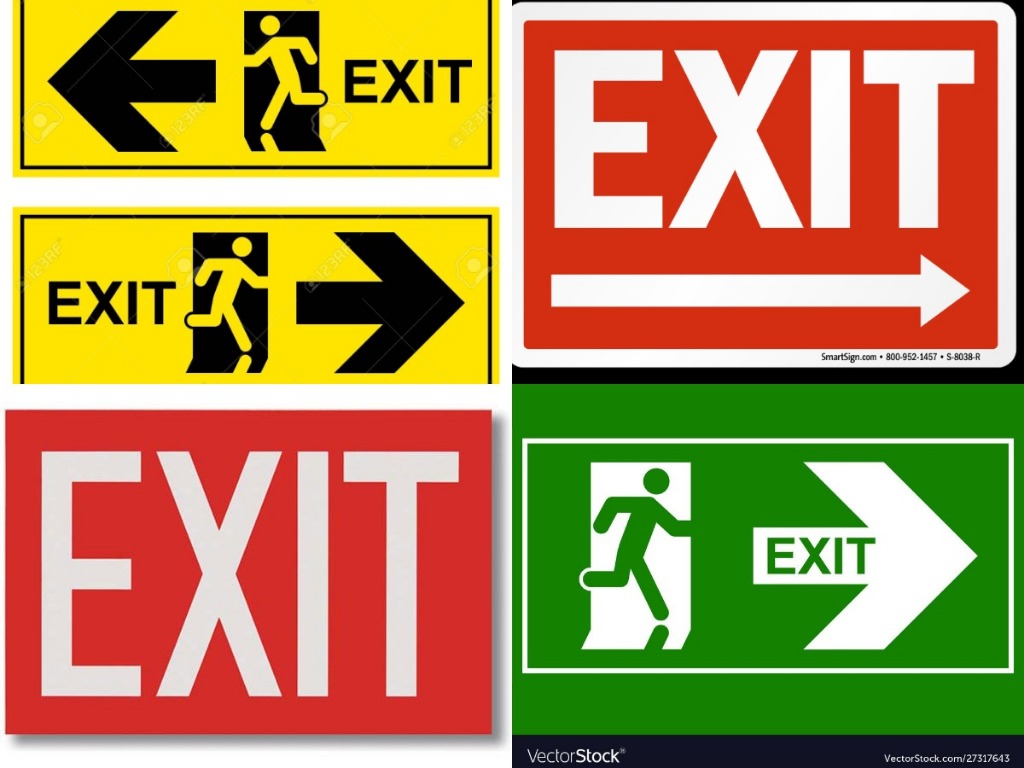Exit Sign, Commercial & Industrial, Construction Tools & Equipment on ...