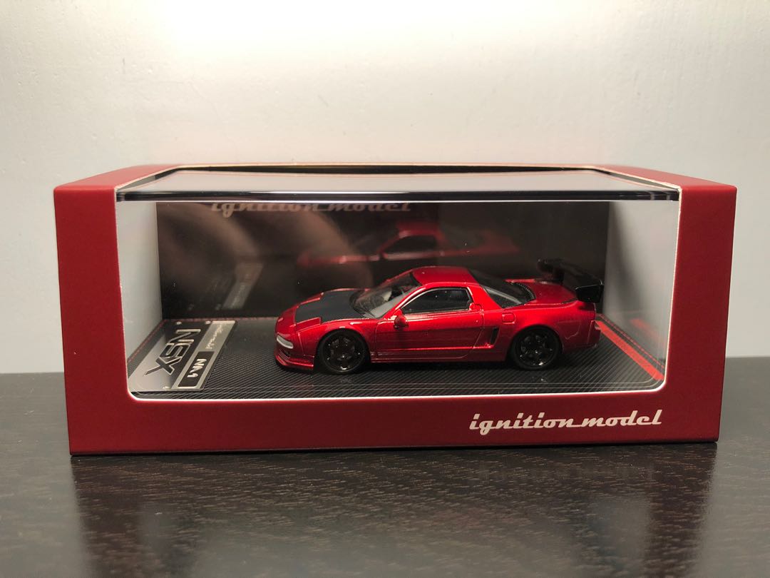 Ignition model 1/64 Honda NSX (NA1) Red Metallic TE37, Black, carbon ...