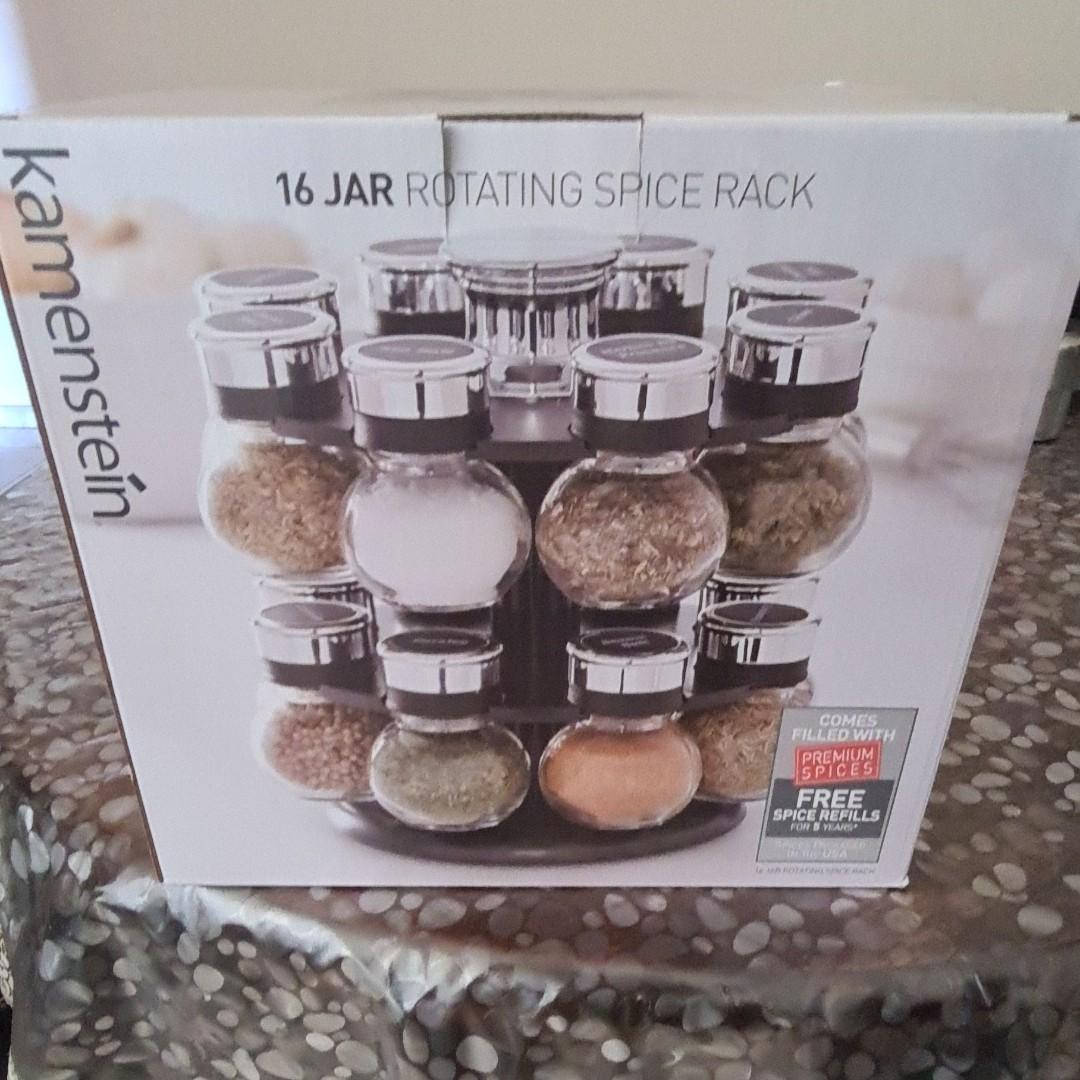 Kamenstein Ellington 16-Jar Revolving Countertop Spice Rack Organizer ... Kamenstein Ellington 16-Jar Revolving Countertop Spice Rack Organizer ...