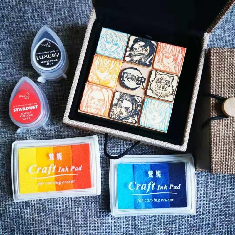 Kimetsu No Yaiba Demon slayer wooden stamp set, Hobbies & Toys, Toys ...