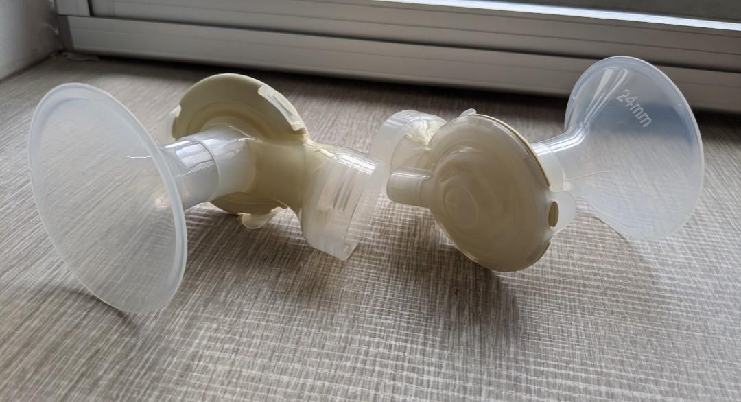 Medela connector and flange / breast shield, Babies & Kids, Nursing ...