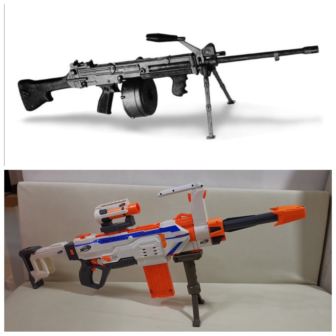 Nerf regulator, (S.A.W weapon lookalike) with stampede bipod, Toys ...