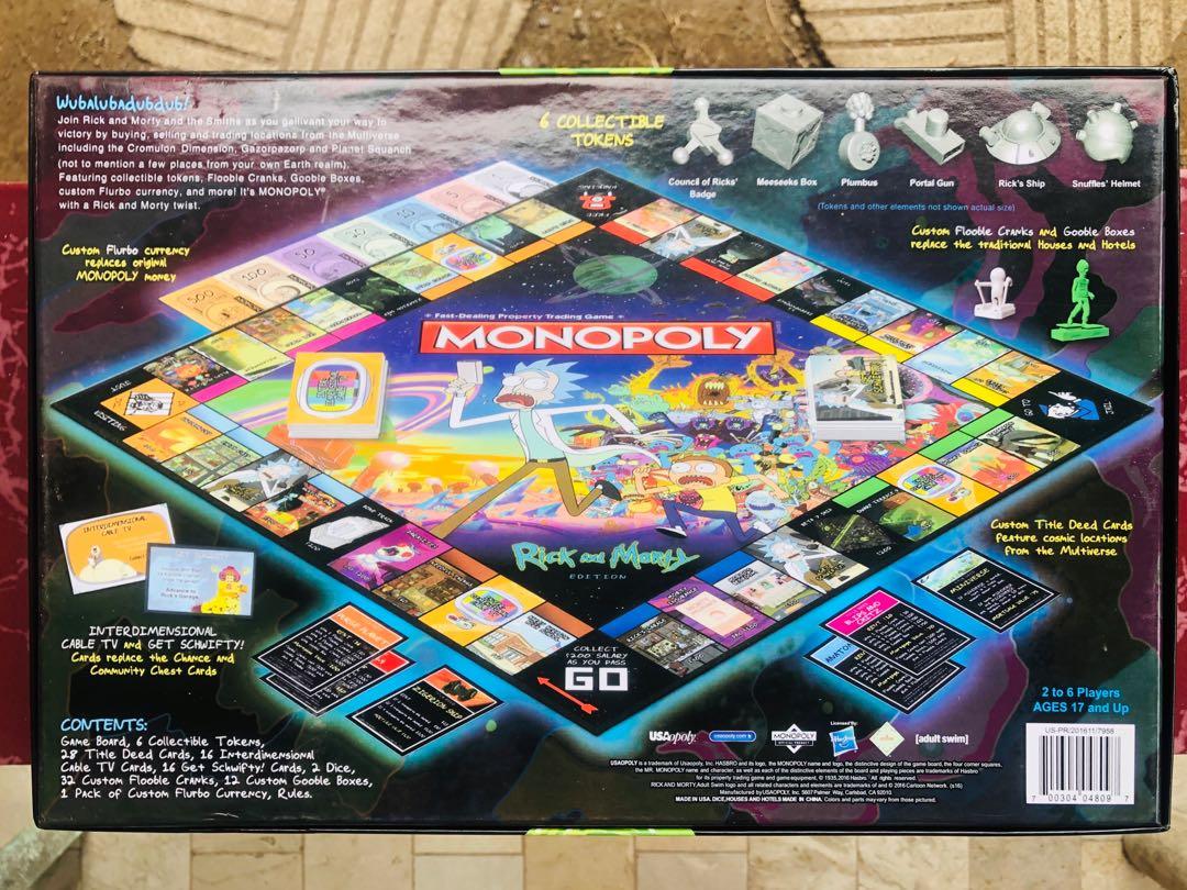 Rick and morty Monopoly and talking pickle rick, Hobbies & Toys, Toys ...