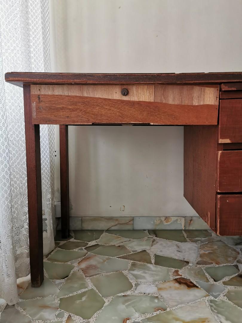 Vintage Office Desk, Furniture & Home Living, Furniture, Tables & Sets ...