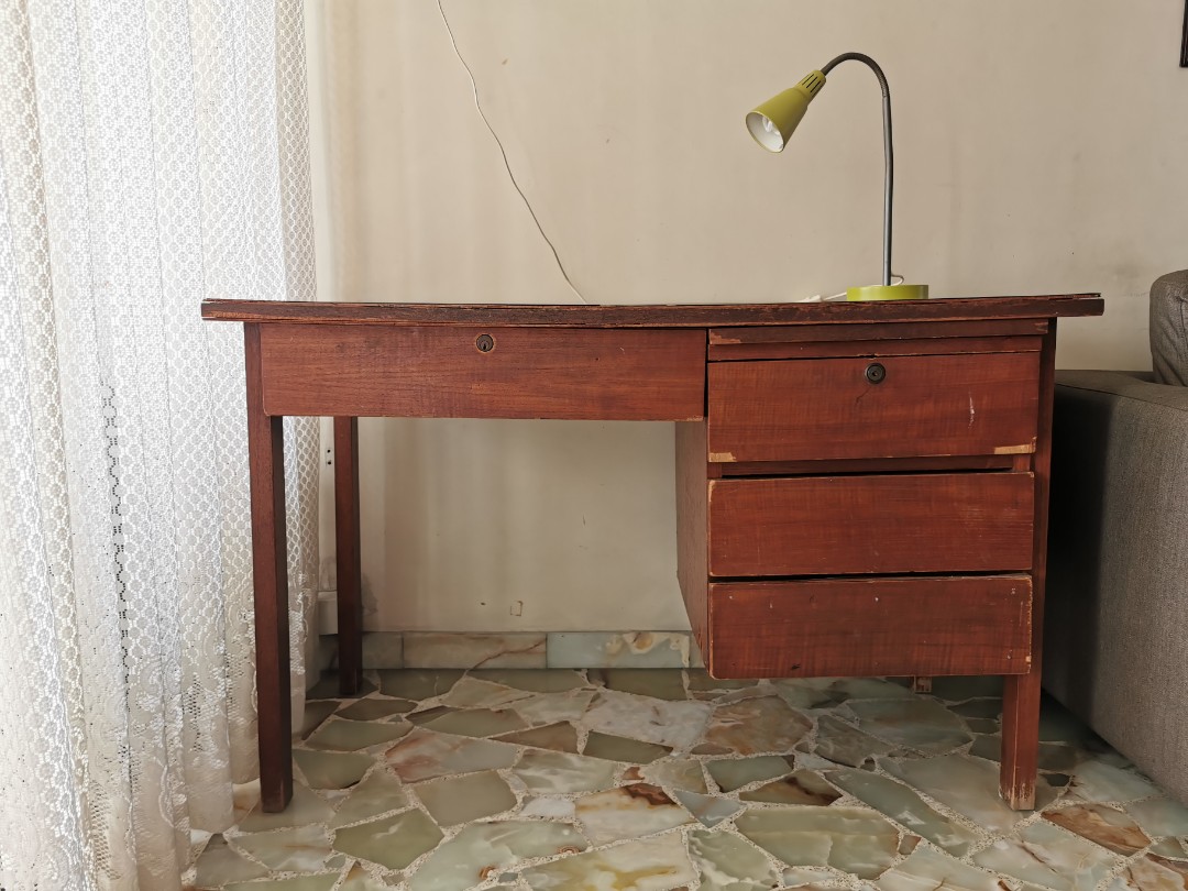 Vintage Office Desk, Furniture & Home Living, Furniture, Tables & Sets ...
