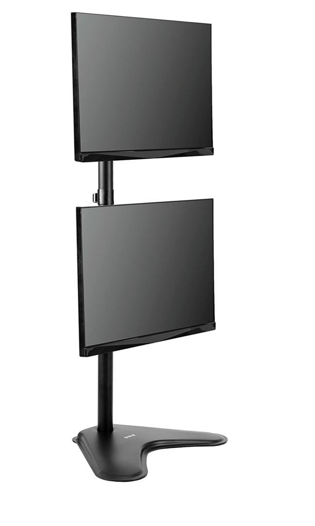 VIVO Dual Monitor Desk Stand Free-standing LCD mount, Holds in Vertical ...