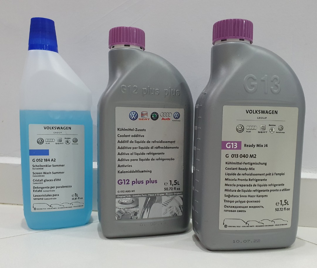 VW/Audi screen wash and coolant, Car Accessories, Accessories on Carousell